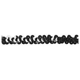 buttinette Elastik-Paillettenband, schwarz, Breite: 10 mm, Länge: 3 m