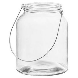 buttinette Glas-Windlicht mit Bügel, 20,5 cm, 16 cm Ø