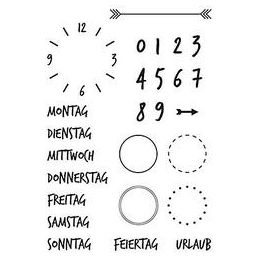 buttinette Clear Stempel-Set "Kalender"