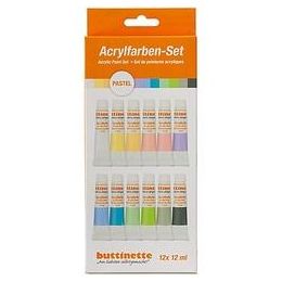 buttinette Acrylfarben "Pastell", 12x 12 ml