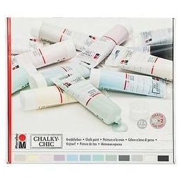Marabu Chalky Chic Kreidefarben-Set, 12x 100 ml