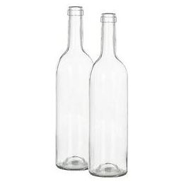 buttinette Deko-Glasflaschen, 31,5 cm, 7,5 cm Ø, 2 Stück