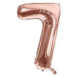 buttinette Folienballon "7", rosé, 86 cm