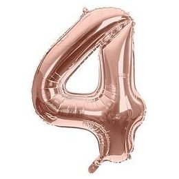 buttinette Folienballon "4", rosé, 86 cm