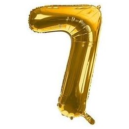 buttinette Folienballon "7", gold, 86 cm