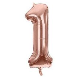 buttinette Folienballon "1", rosé, 86 cm
