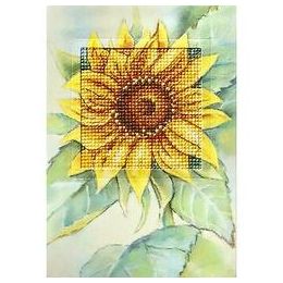 buttinette Stick-Grußkarte "Sonnenblume"