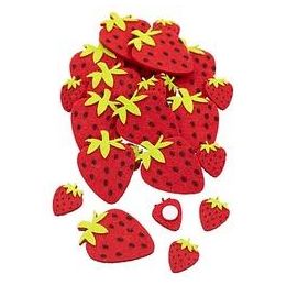 buttinette Streuteile "Erdbeeren", 2 cm und 4 cm, 24 Stück