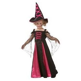 buttinette Hexe-Kostüm für Kinder, schwarz/pink