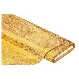 buttinette Jacquard "Blumen/Paisley", gelb/gold