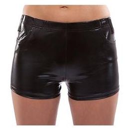 buttinette Lack-Hotpants, schwarz