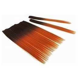 buttinette Haar-Extensions, orange/dunkelbraun