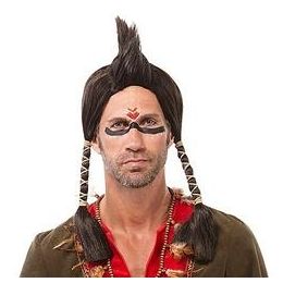 buttinette Zopfperücke "Indianer", braun