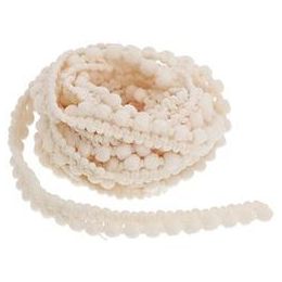 buttinette Pompon-Borte, creme, 8 mm, 5 m