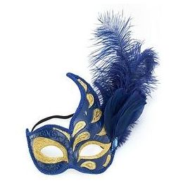 buttinette Maske "Venezia", blau/gold
