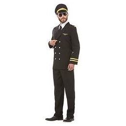 buttinette Pilot-Kostüm für Herren, schwarz
