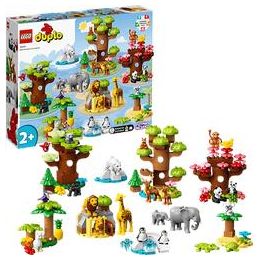 LEGO DUPLO 10975 Wilde Tiere der Welt Bausatz, Mehrfarbig