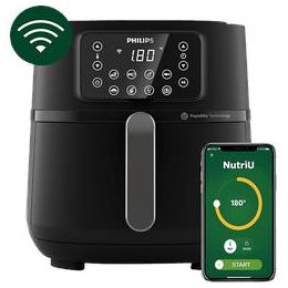 Thule PHILIPS HD9285/90 Connected Airfryer XXL Series 5000 7.2L Heißluftfritteuse 2000 Watt Schwarz/Dunkles Silber