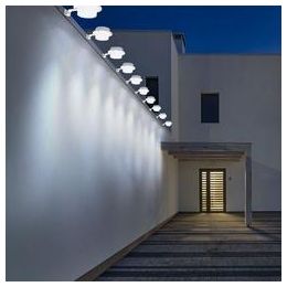 2x LED Solar Dachrinnen Leuchten weiß Garagen Lampen Außen Garten Zaun Beleuchtung