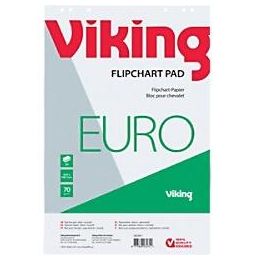 Viking Flipchart-Papier Euro Recycelt 70 g/m2 Blanko 5 Stück à 20 Blatt