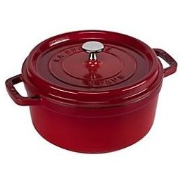 Staub La Cocotte 24cm rund, Kirsch-rot, Gusseisen