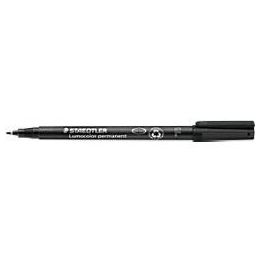 Staedtler Lumocolor Universal Lumocolor Rundspitze Marker Fein Rundspitze 0,6 mm Schwarz Nachfüllbar 10 Stück