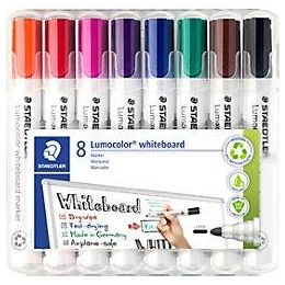 Staedtler Whiteboard Marker Lumocolor Sortierte Farben Packung mit 8 Stück