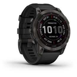 Garmin fenix 7 Sapphire Solar Titan Sportuhr schwarz Einheitsgröße