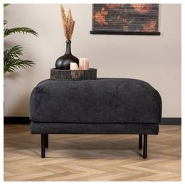 Bronx71 Design Hocker Denver Stoff rechteckig schwarz