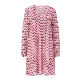 s.Oliver BLACK LABEL Kleid Damen Gr&ouml;&szlig;e 46 rosa / rot / schwarz Winterkleid