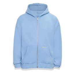 Dropsize Zip-Up Hoodie 'Bazix Republiq' male Blue size L