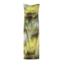 Bershka Kleid Damen Größe 38 grün / oliv / hellgrün / dunkelgrün Winterkleid