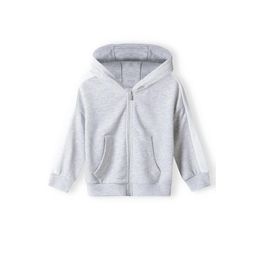 MINOTI Sweatjacke M&auml;dchen Gr&ouml;&szlig;e 92/96 grau / wei&szlig;