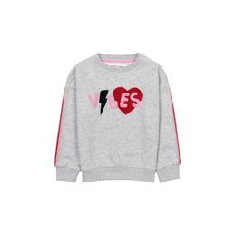 MINOTI Sweatshirt M&auml;dchen Gr&ouml;&szlig;e 92/96 graumeliert / pink / rot / schwarz