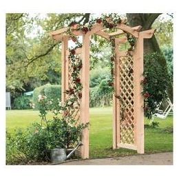 Pergola Laubengang Siders mit Bogen in der Größe 165 x 225 x 100 cm aus braun kesseldruckimprägnierter Kiefer