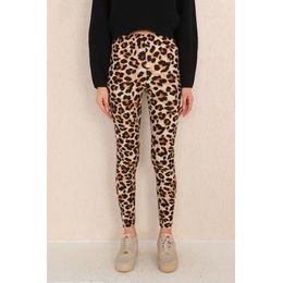 Bongual Leggings Leopard Muster samtweich