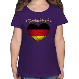 Shirtracer T-Shirt Handballherz Deutschland Kinder Sport Kleidung