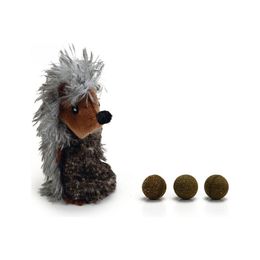 Beeztees Tierkuscheltier Katzenspielzeug Hedgehog inkl. Katzenminze-Bälle