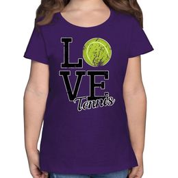 Shirtracer T-Shirt Love Tennis Kinder Sport Kleidung