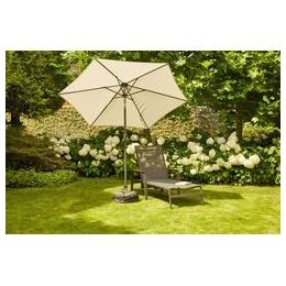 siena GARDEN Mittelstockschirm Avio grau, Ø 250 cm