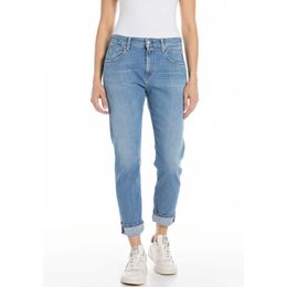 Boyfriend-Jeans Replay "MARTY" Gr. 30, Länge 30, blau (light blue) Damen Jeans Röhrenjeans