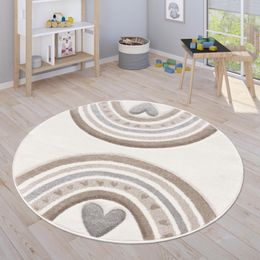 Kinderteppich Paco Home "Cosmos 351" Teppiche Gr. Ø 200 cm, 16 mm, 1 St., beige Kinder Kinderzimmerteppiche
