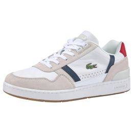 Sneaker Lacoste "T-CLIP 0120 2 SMA" Gr. 43, bunt (weiß, blau, rot) Schuhe Schnürhalbschuhe