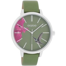 Quarzuhr Oozoo Armbanduhren grün Damen Quarzuhren