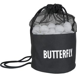 Turnbeutel Butterfly "Tischtennisballtasche inkl. 100 Tischtennisbälle, Zubehör" Taschen Gr. B/H: 35 cm x 41 cm, schwarz Turnbeutel