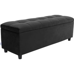 Bettbank "Abgesteppt" Sitzbänke Gr. B/H/T: 120 cm x 42,5 cm x 40 cm, Microfaser, schwarz Bettbänke