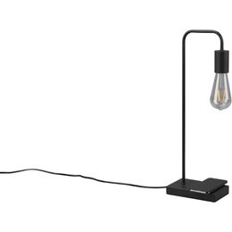 Schreibtischlampe Trio LEUCHTEN "Milla" Lampen Gr. Höhe: 51,0 cm, schwarz (schwarz matt) Tischlampe Tischleuchte Tischlampen Touch-Tischleuchte mit induktiver Ladestation, exkl 1xE27 max 10W