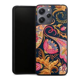 DeinDesign Handyhülle Muster Ornamente Mandala Floral Autumn 1, Xiaomi Redmi 12 Silikon Hülle Premium Case Handy Schutzhülle, schwarz