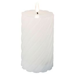 OTTO LED-Kerze WINOKKO, H 15 cm, Ø 7,5 cm, Weiß, Echtwachs, (1-tlg), Kunststoff, mit Timer