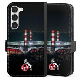 DeinDesign Handyhülle 1. FC Köln Stadion Offizielles Lizenzprodukt Köln Stadion Nacht, Samsung Galaxy S23 Hülle Handy Flip Case Wallet Cover, schwarz